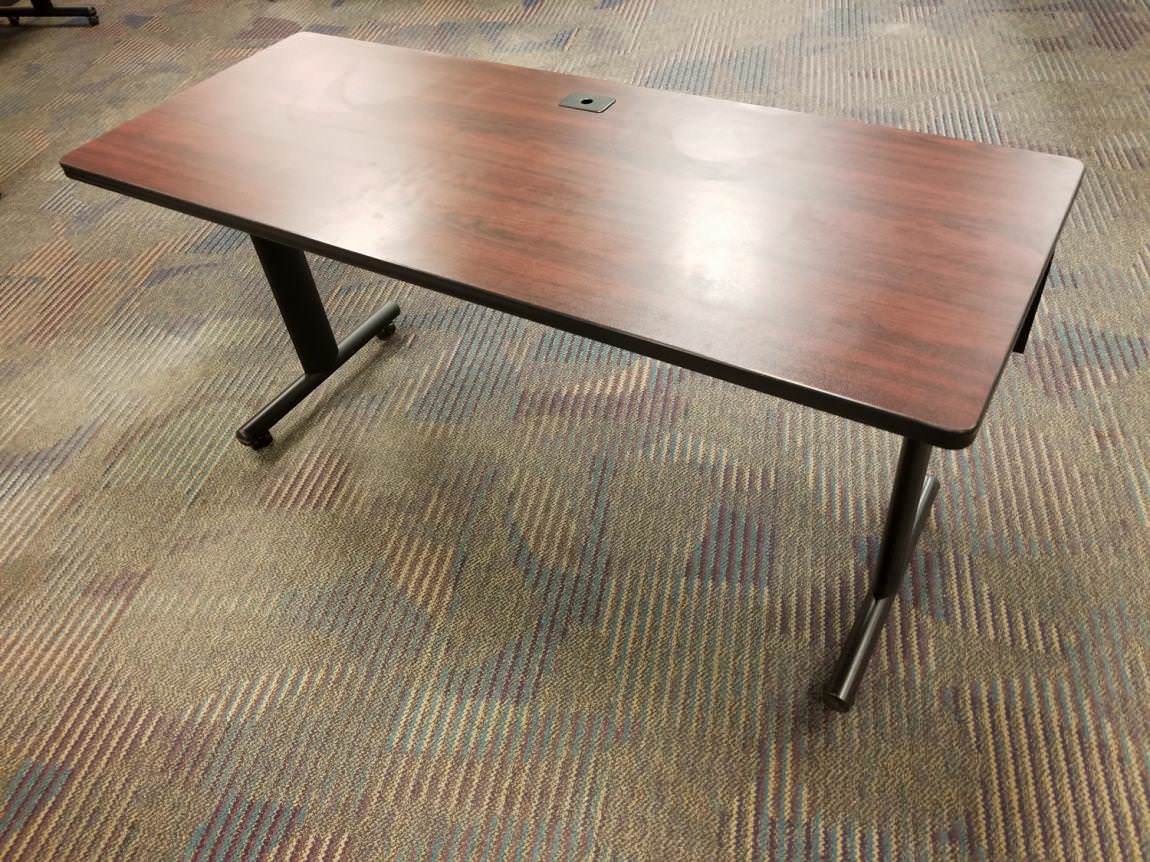 Mahogany Mahogany Laminate Rolling Training Tables - 66x24