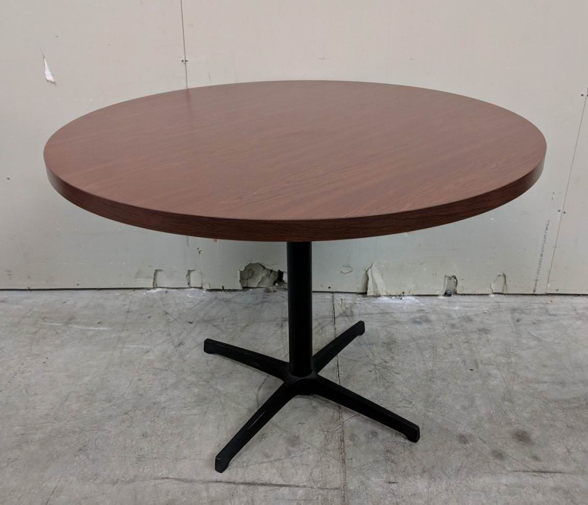 Round Cherry Laminate Table – 42 Inch Wide 42" x 42" x 30" | Madison ...