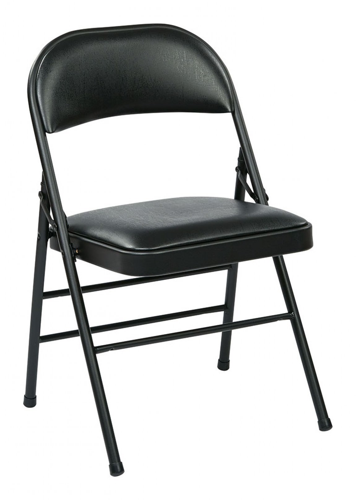 Black Padded Folding Chair - 4 Pack | Work Smart by Office Star Products