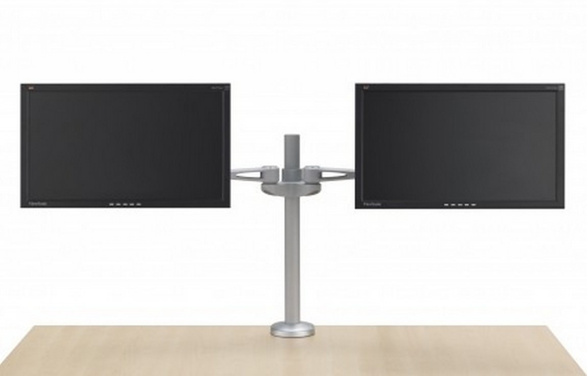 Silver Heavy Duty Monitor Arms by Harmony Collection