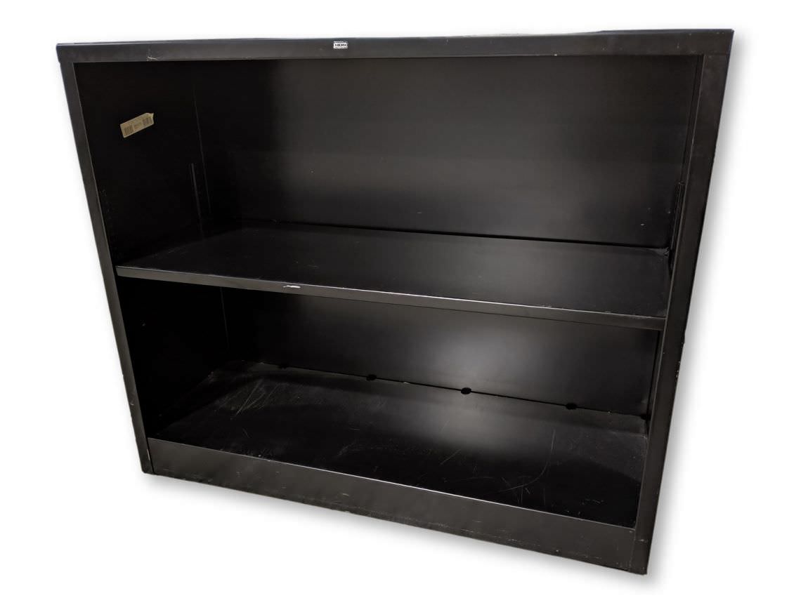 Black Hon Small Black Metal Bookshelf â€“ 34.5 Inch Wide by Hon