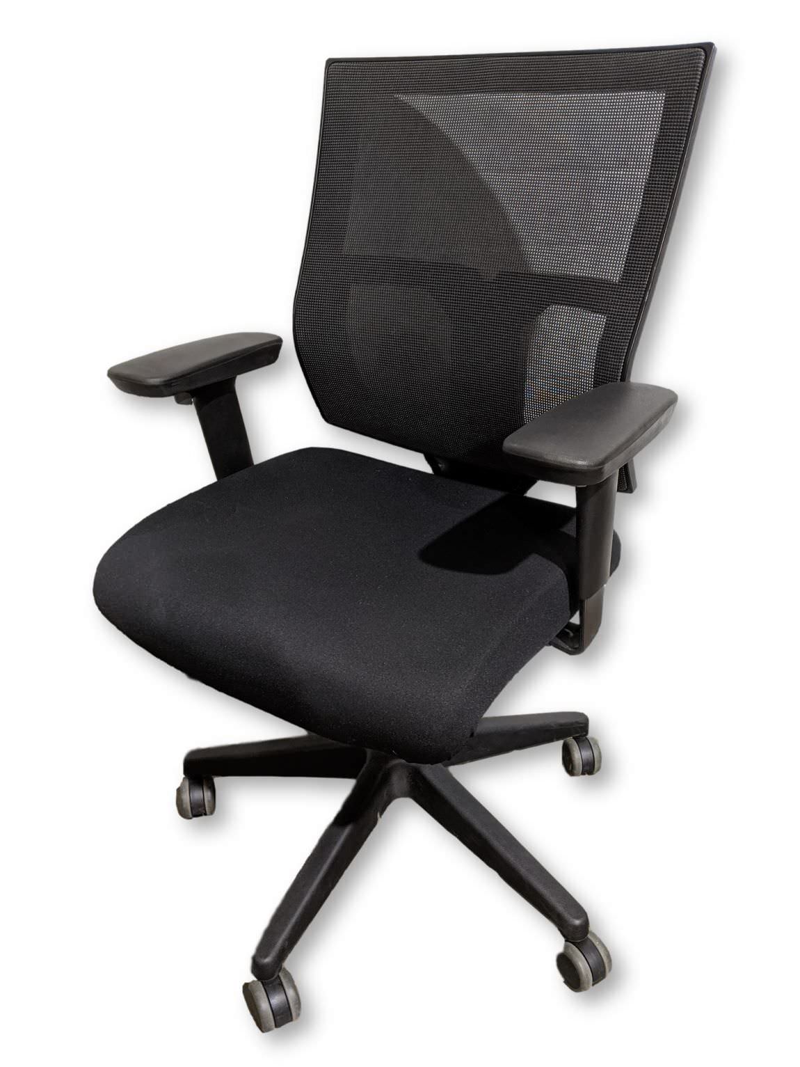 Black Black Mesh Back Rolling Office Chair with Black Base