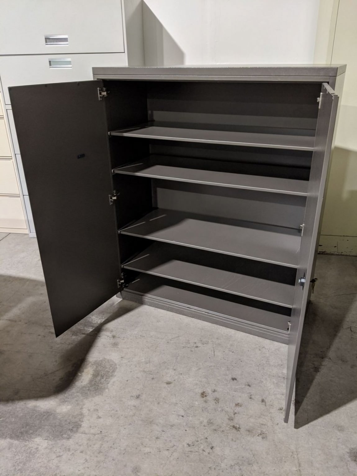 Gray Gray Metal Storage Cabinet – 41.75 Inch Wide
