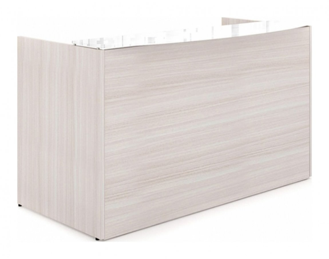 Reception Desk with White Glass Transaction Counter | Potenza by Corp ...
