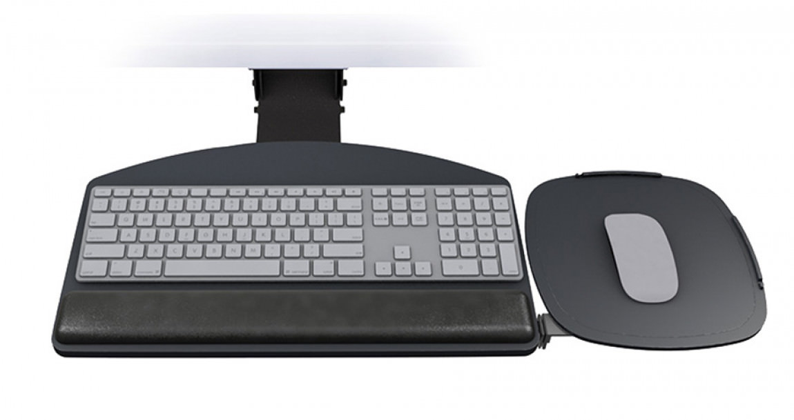 Black Radius Corner Keyboard Tray by ESI