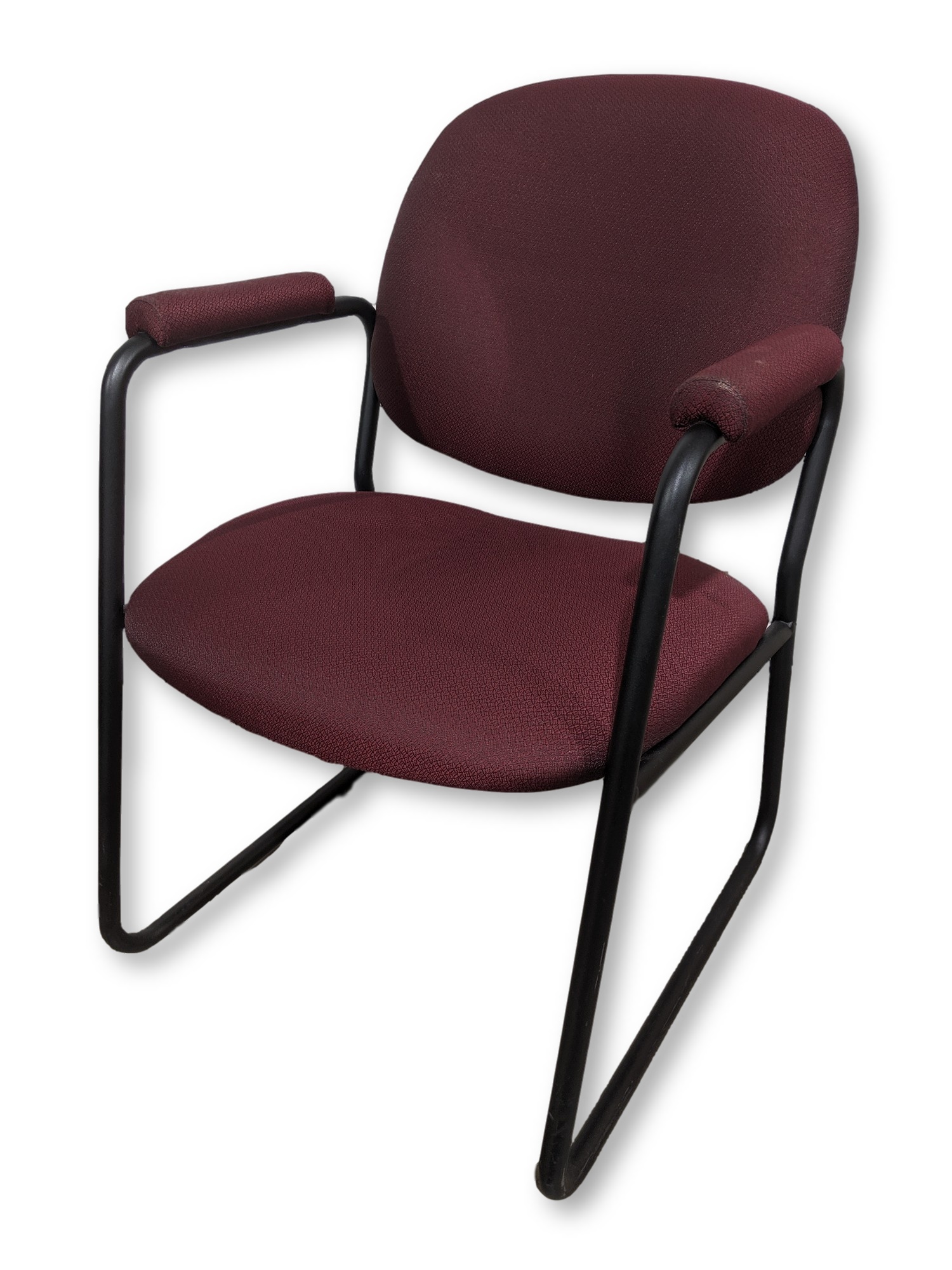 Maroon Guest Chair with Metal Frame | Madison Liquidators